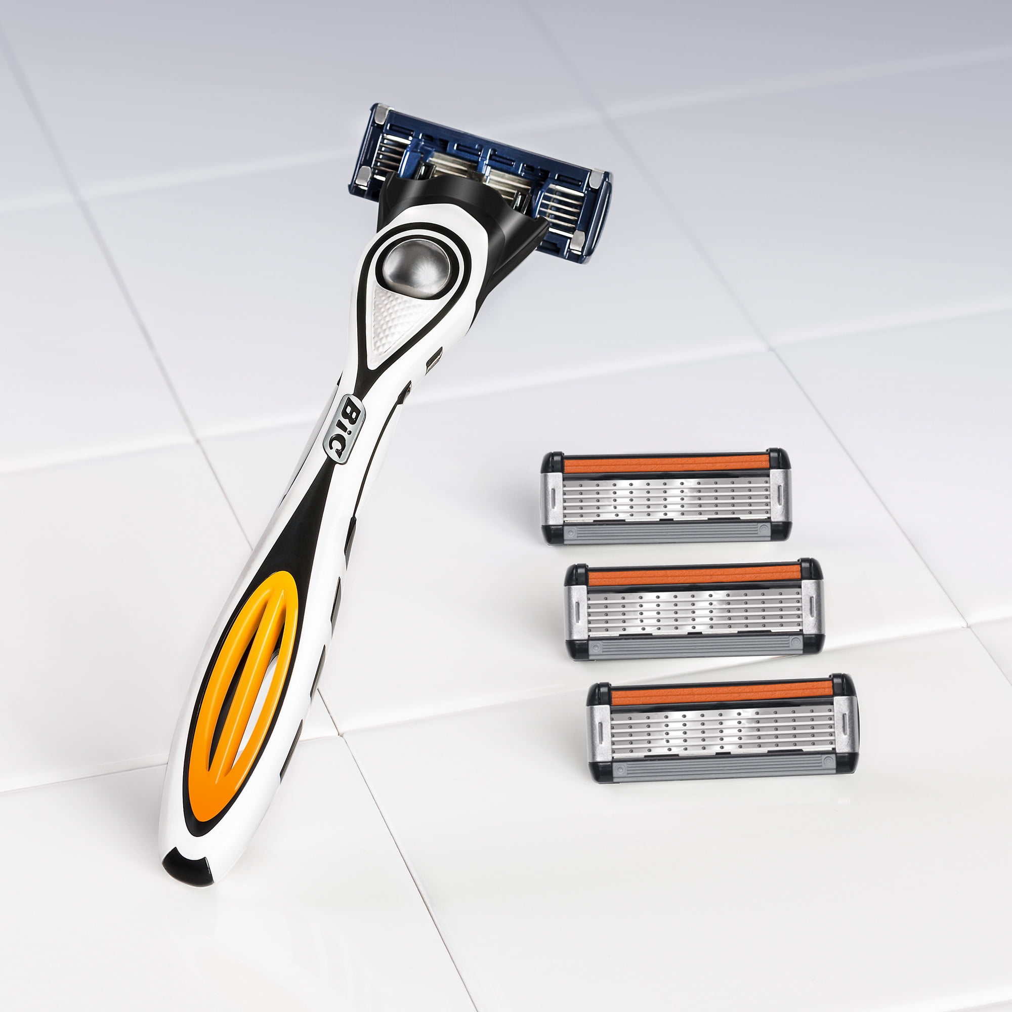 BIC Flex 5 Refillable Razors for Men, 5 Blade Razors, 1 Handle and 3 ...