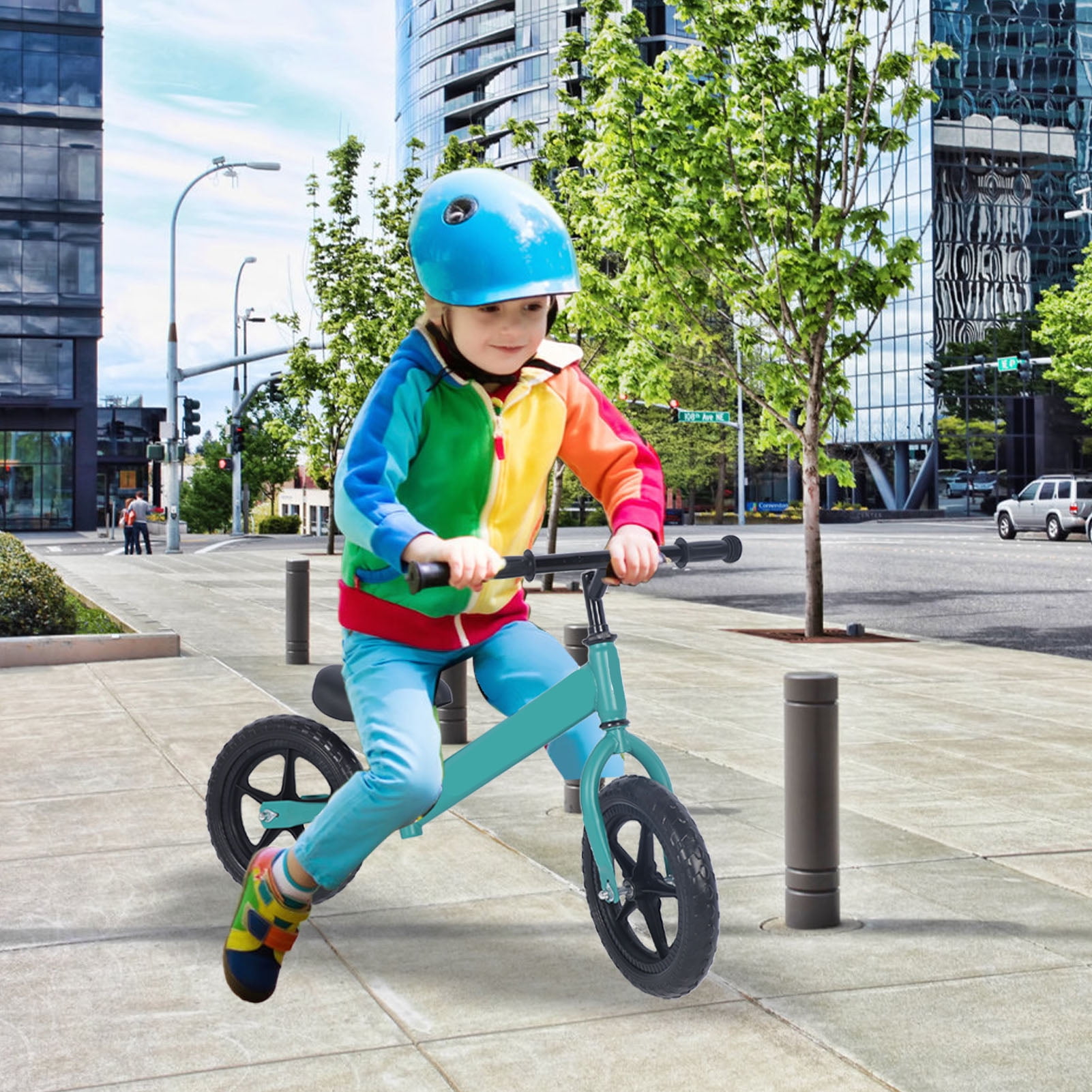 Domqga Kids Balance Bicycle 10 Inch Toddler Toy Bike High Carbon Steel For Children For Boys