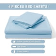 Full Sheet Set 09 - Light Blue Full 4-Piece Hotel Luxury Bedding ...