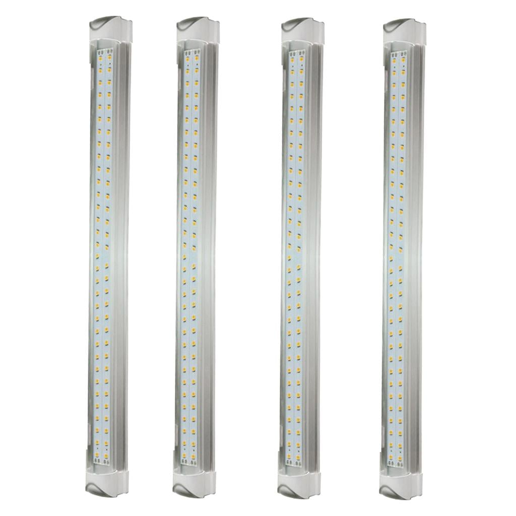 4x Full Spectrum LED Grow Light Tube Strip Veg Bloom Planta Doble Línea ...