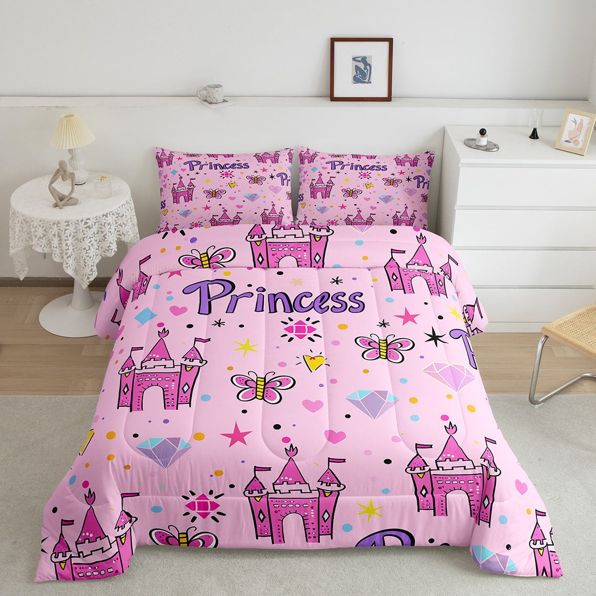 Click here for Erosebridal Cartoon Princess Bedding Sets Full Wit... prices