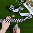 1 Roll Polyester Ribbons Flat with Tartan Pattern Black 1-1/2 inch(38mm ...