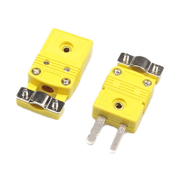 Conector Pequeño Amarillo para Termopar Tipo K con Soporte. Conector ...