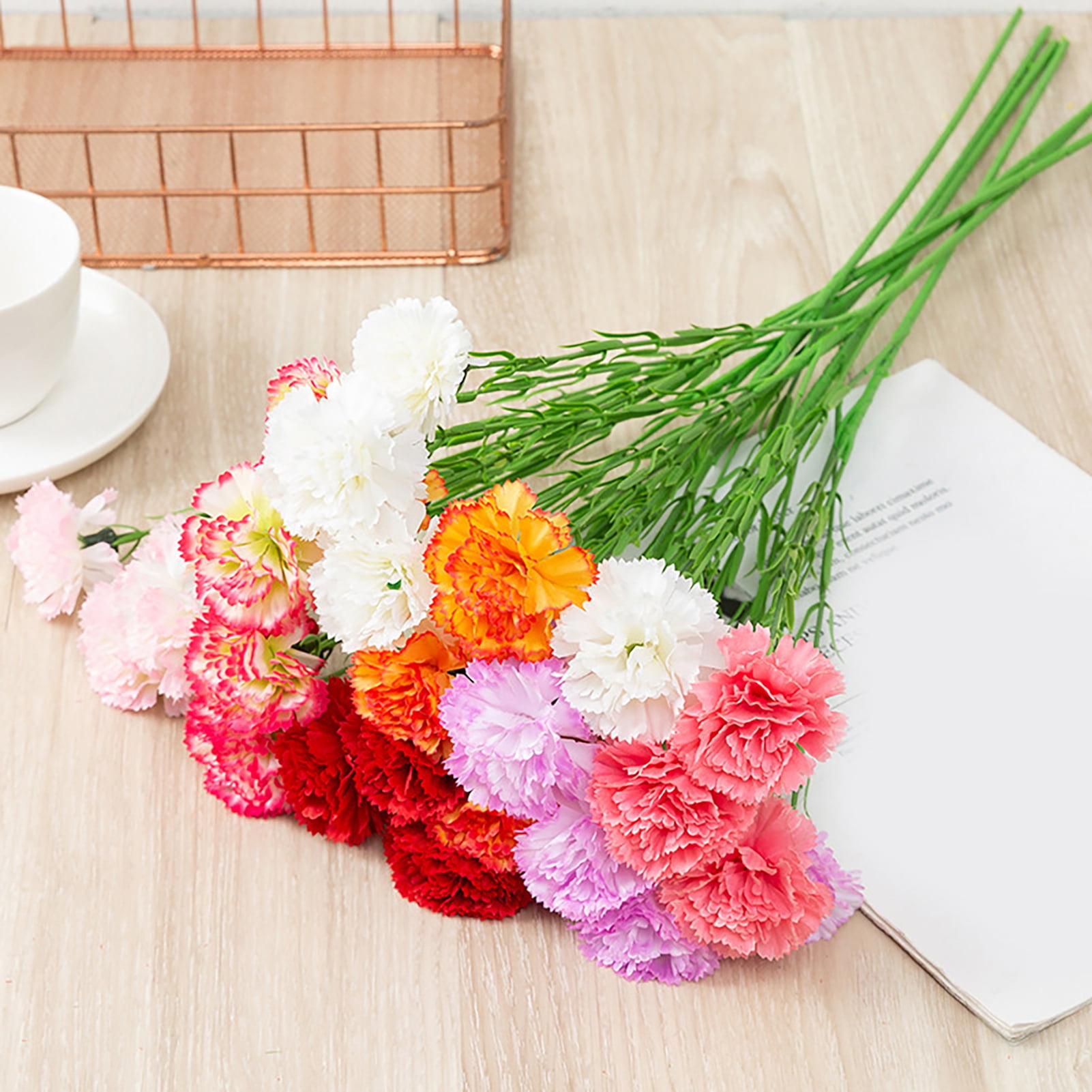 Artificial Flower Realistic Easy Care 5 Forked Beautiful Romantic ...