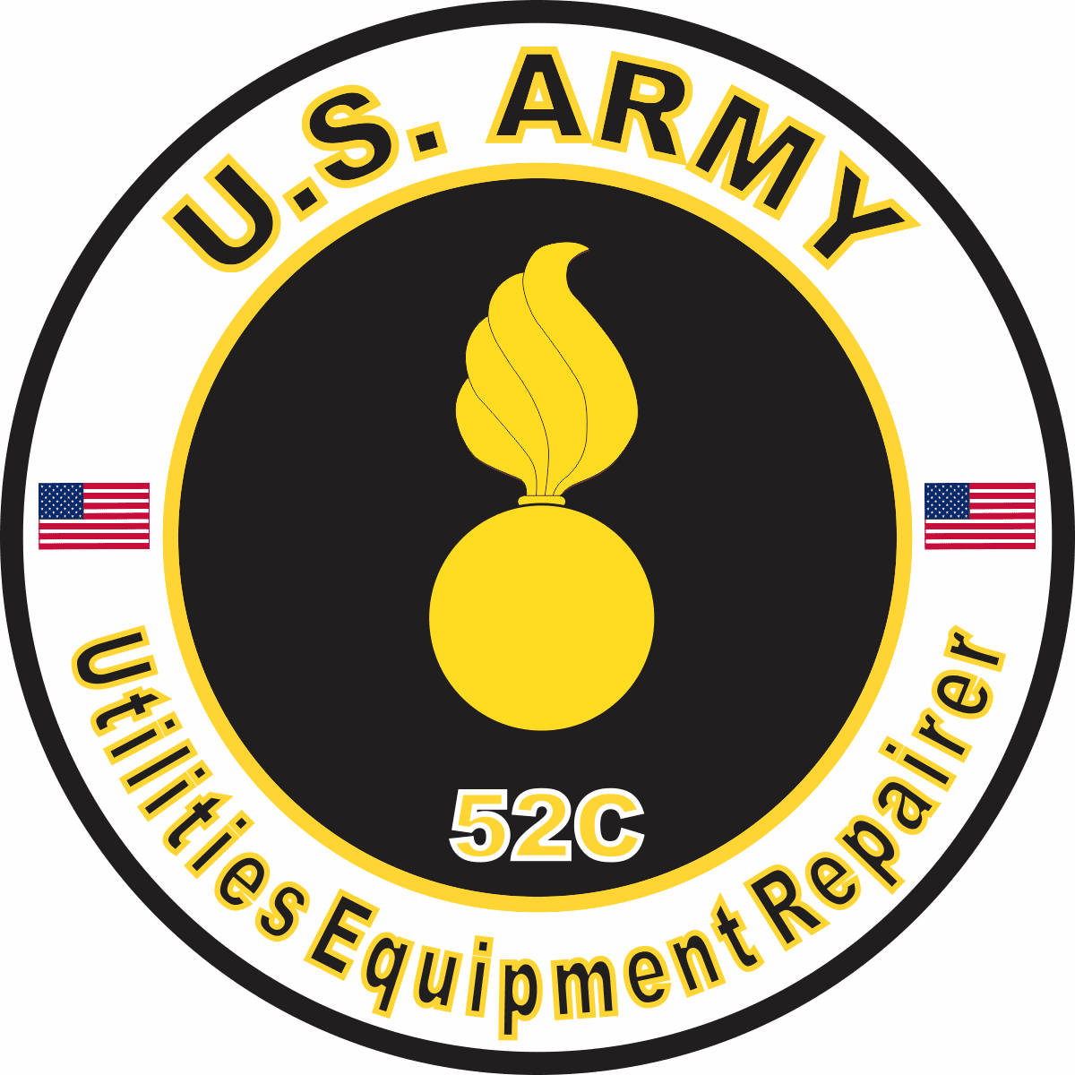 3.8 Inch U.S. Army MOS 52C Utilities Equipment Repairer - Walmart.com