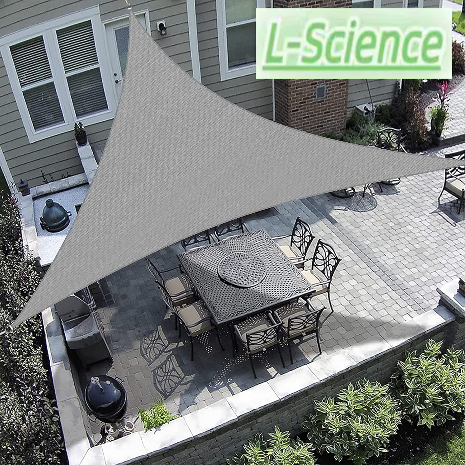 Triangle Sun Shade Sails for Patios– Sun UV Blocking Outdoor Covering ...
