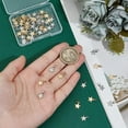 60Pcs 304 Stainless Steel Charms with Jump Rings Star Charm Real 18K ...
