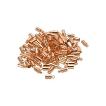 100Pcs Cord End Caps 2mm End Cap Barrel Beads Kumihimo End Caps Brass ...