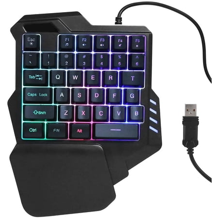 Wgthhk G30 One-Handed Gaming Keyboard, Professional LED Backlit ...
