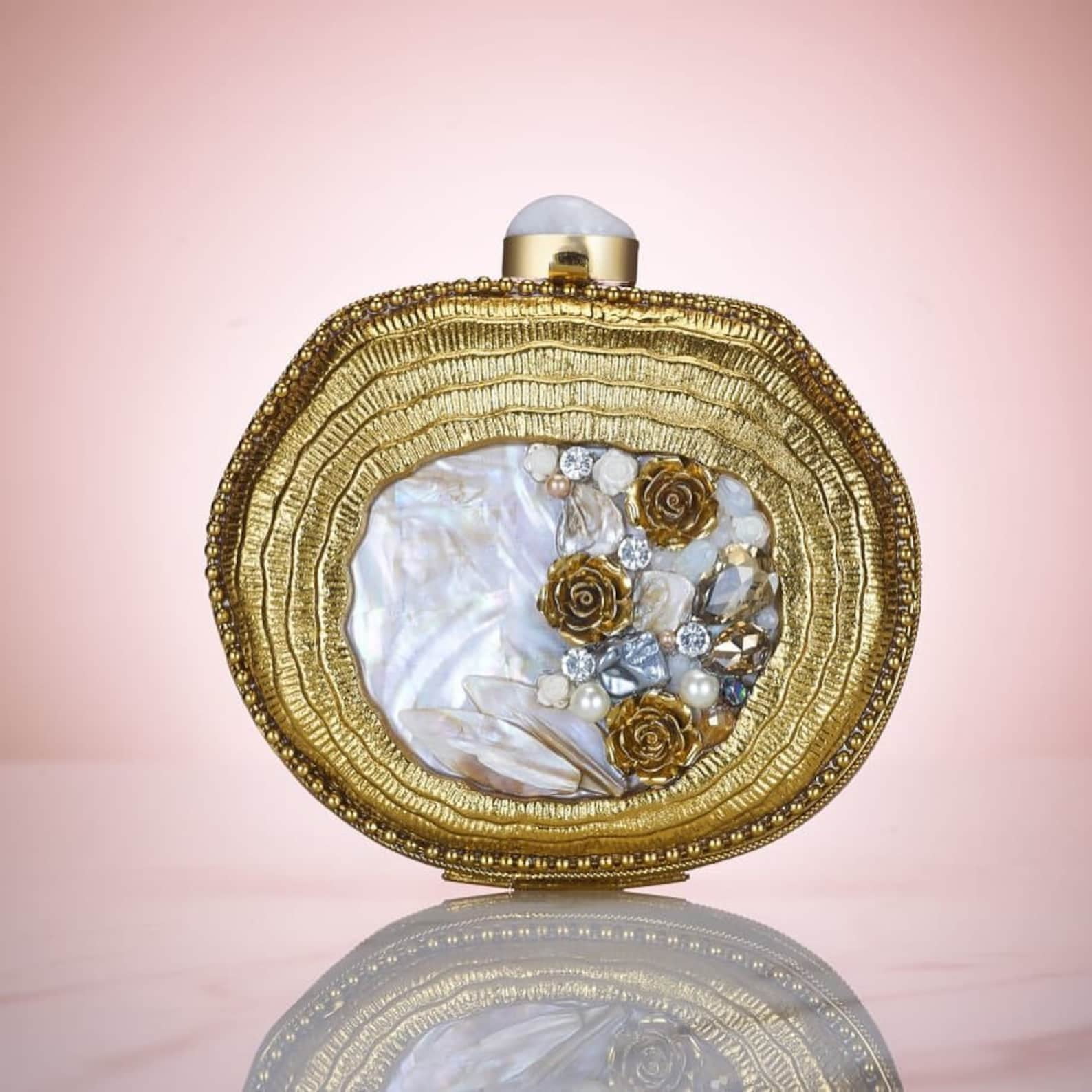 Different Craft India Luxury Round Natural SEA SHELL inlay Antique ...