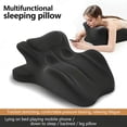 Memory Foam Ergonomic Rest Pillow, 27° Angle Prone Pillow for Sleeping ...