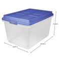 Hefty 72 Quart Clear Plastic Storage Container with Secure Latches and ...