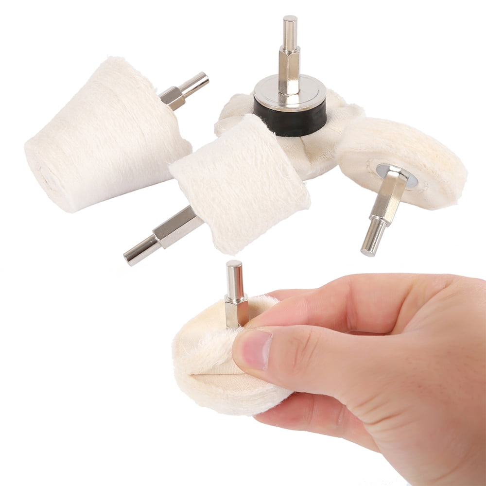 ODOMY Buffing Wheel for Drill Polishing Wheel Kit Hex Shafts Manifold ...