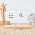 1Set Wood Earring Displays with Iron Findings Golden Finish Product ...
