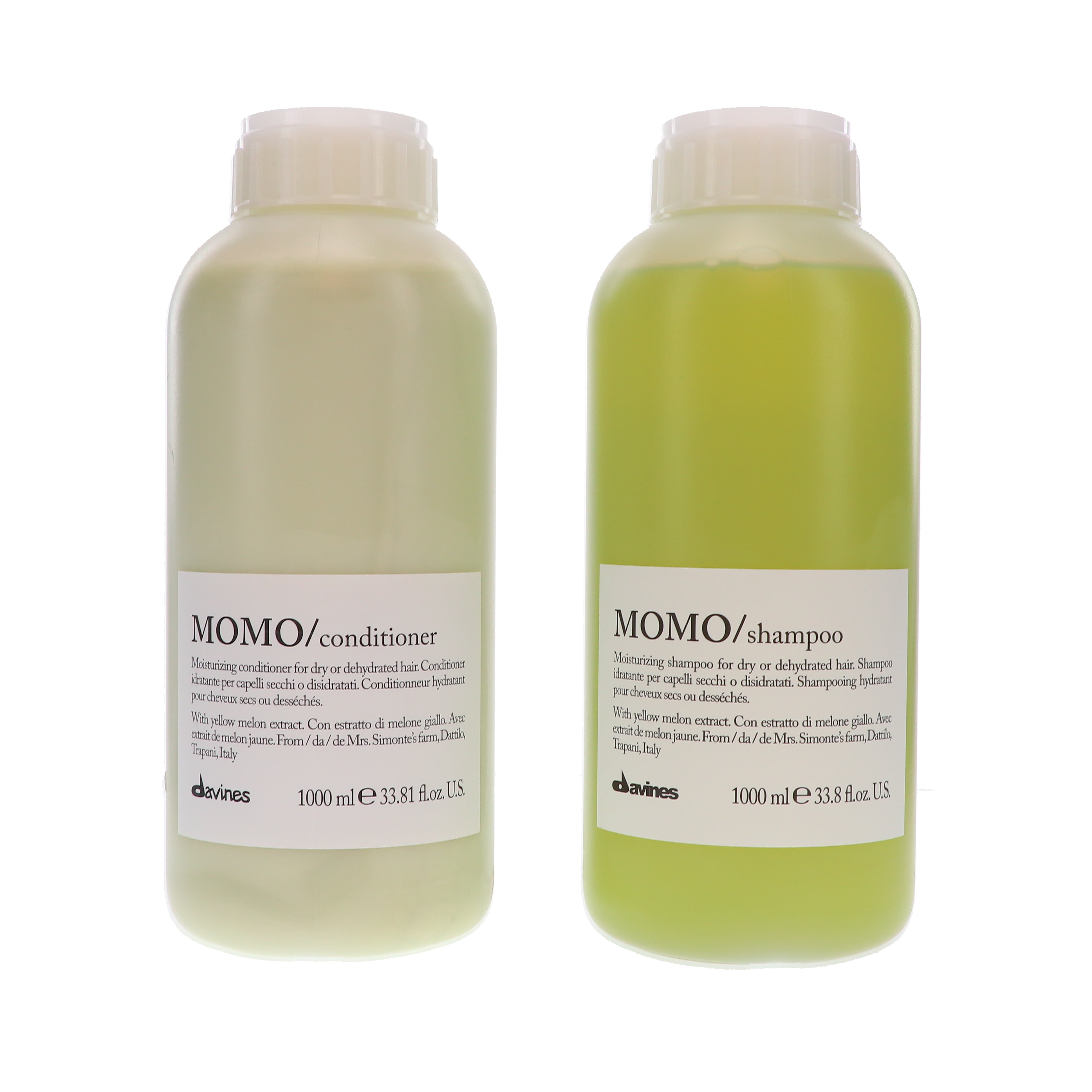 Davines MOMO Moisturizing Shampoo 33.8 oz & MOMO Moisturizing Conditioner 33.8 oz Combo Pack ...