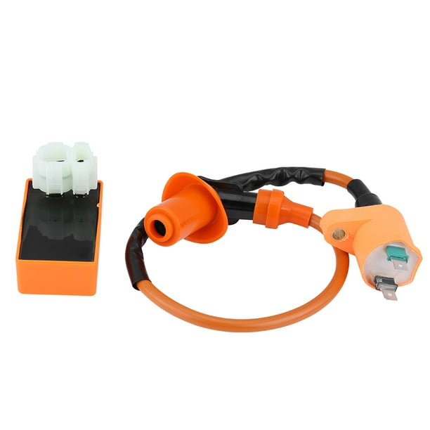 ATV Ignition Coil, 6 Pin CDI Box Wearproof Plastic Orange For GY6 50CC ...