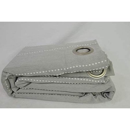 Morse Code Grommet Top Window Curtain Panel 95" Grey | Walmart Canada