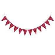 12ft Red Polka Dot and Chevron Paper Flag Banner - Walmart.com