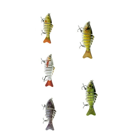 Multi Sections 2 Triple Claws Hooks Artificial Fish Shape plastic fish ...