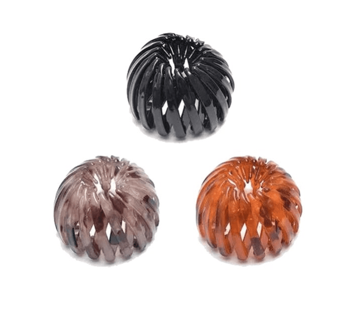 3 Pcs Birds Nest Hair Clips Hair Claw Clamps Bun Makers Expandable ...