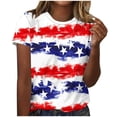 BRGZLK Short Sleeve Crew Neck Independence Day Printed T-Shirt For ...