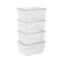 The Home Edit 4-Piece Office Desktop Edit Clear Plastic Storage System ...