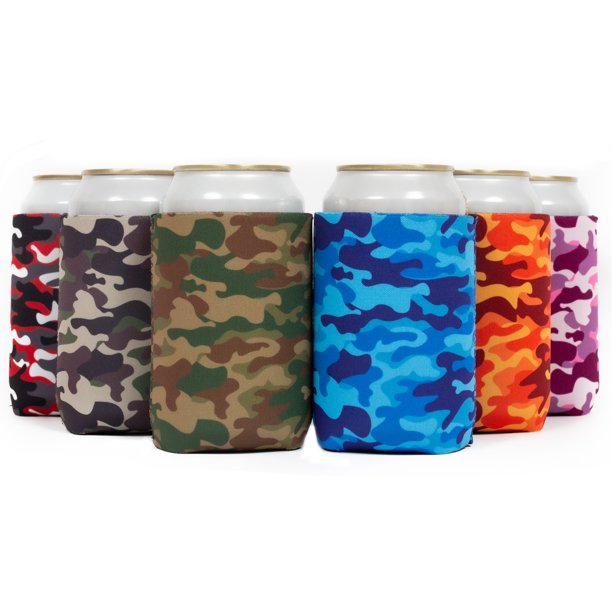 QualityPerfection Can Cooler Sleeves Neoprene 12 oz Can Holder Set of 6 ...
