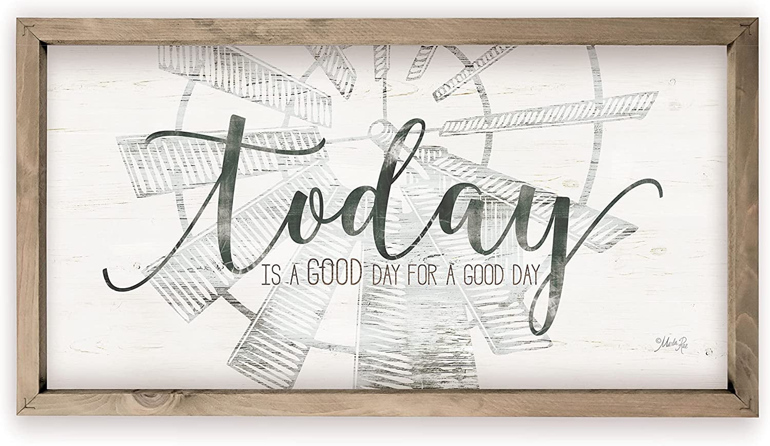 Today Is A Good Day For A Good Day Rustic Framed Wood Farmhouse Wall ...