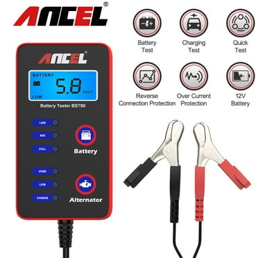 ANCEL BT521 12V Car Battery Charger Tester with LCD Display Battery ...