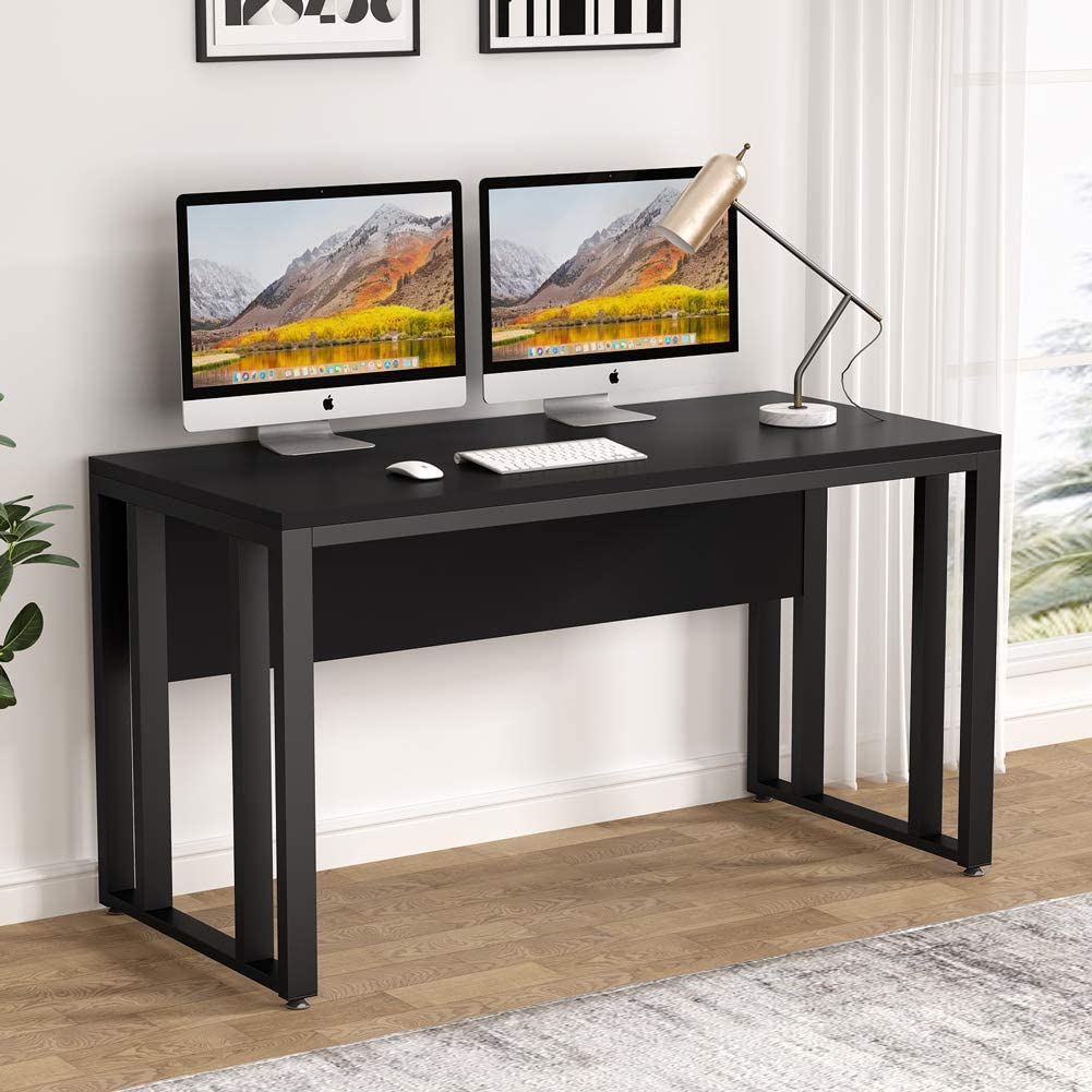 Tribesigns Computer Desk 55 Inch Modern Simply Large Office Desk Tribesigns Computer Desk 55 Inch Modern Simply Large Office Desk