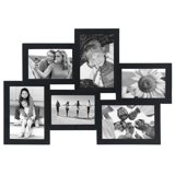 Malden Black Multi-Opening Collage Frame, Holds 4x6 and 3.5x5 Photos ...