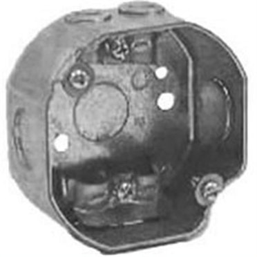 RACO 661 Handy Box, 1 -Gang, 8 -Knockout, 1/2 in Knockout, Galvanized ...