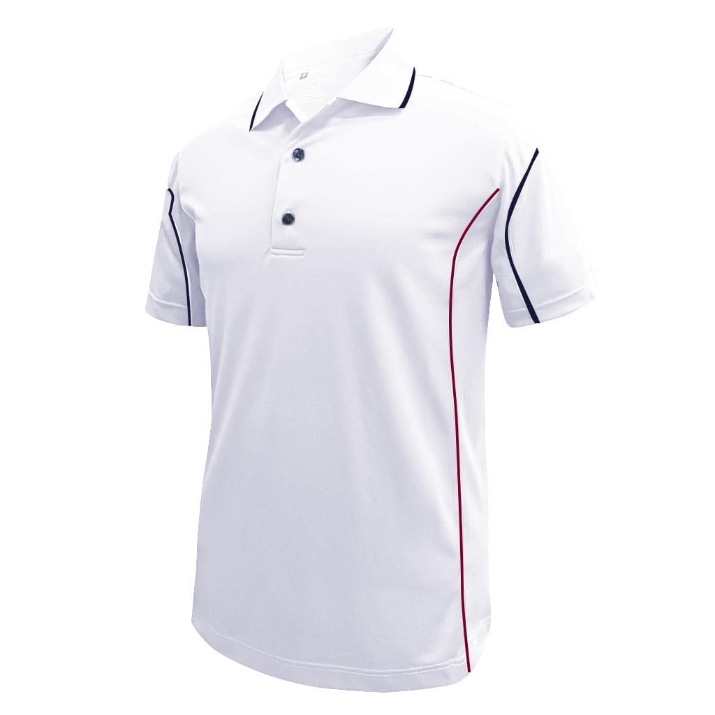 Monterey Club Men's Swing Overlock Contrast Golf Polo Shirt #1186 ...