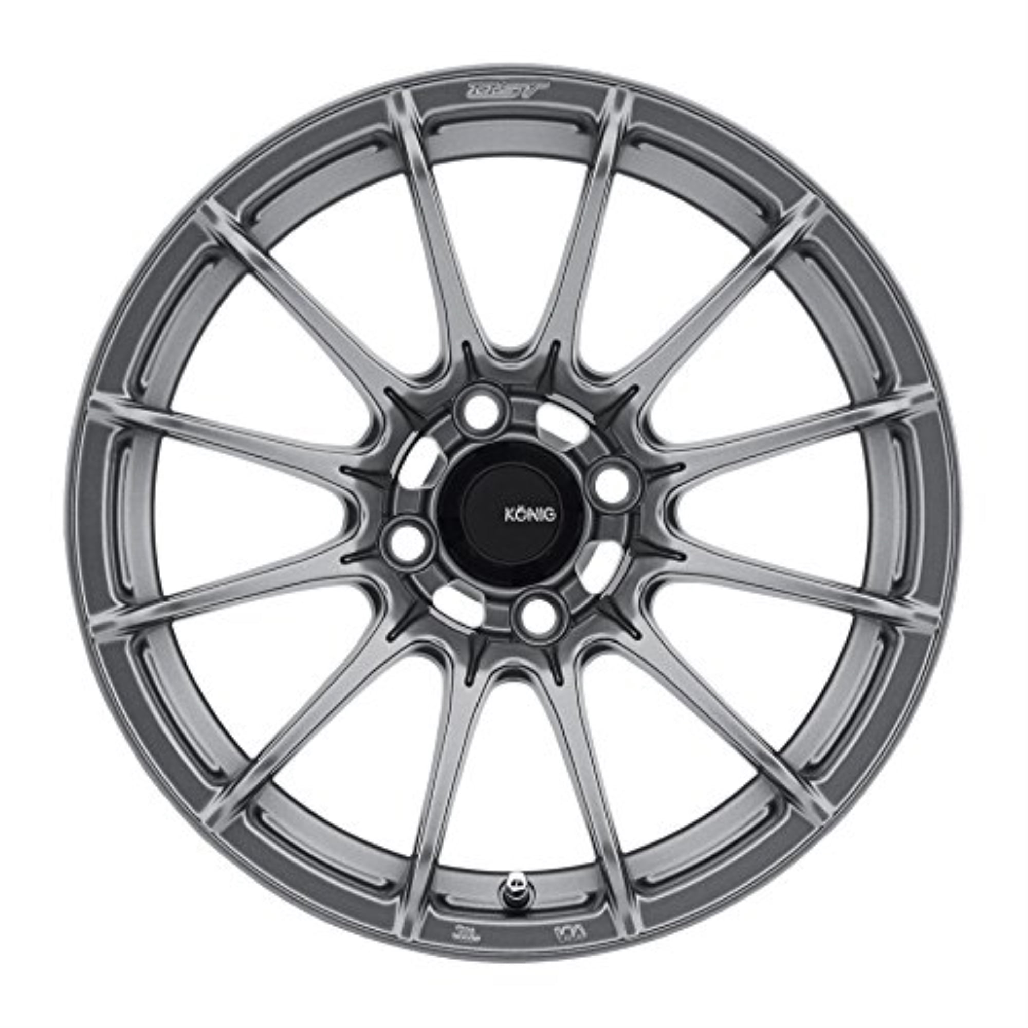 Konig 15x7 4X100 39G Dial In Anthracite Wheel Rim | Qty 1 - Walmart.com