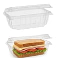 Toytexx 18 oz Clear Vented Clamshell Containers with Hinged Lid ...