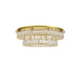 Monroe LED light Gold Flush Mount Clear Royal Cut Crystal - Walmart.com
