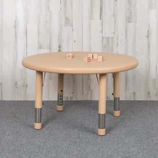 Adjustable Height Round Plastic Activity Table 33, Red - Walmart.com