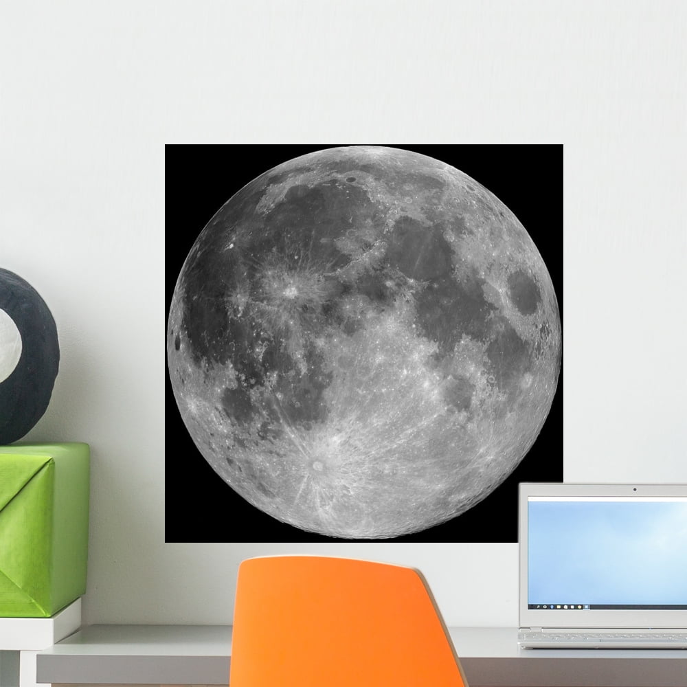 Full Moon Wall Mural Decal by Wallmonkeys Vinyl Peel and Stick Graphic ...