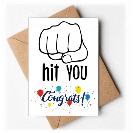 Black Fist Personalized Gesture Pattern Wedding Cards Congratulations ...