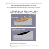 Bridjit 4-Piece Low Rubber Curb Ramp, 16 Feet Driveway Protection ...