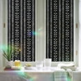 Black Art Window Privacy Film, Rustic Vertical Dashed Lines Shabby Chic ...
