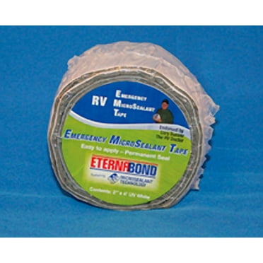 "Eternabond RV Rubber Roof Repair Tape 4"" x 10' Roll White, Leak-Proof, UV Stable, MicroSealant ...