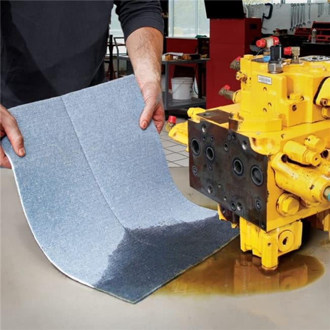 New Pig PIGBLU106 15 x 19 in. Blue Universal Heavy Weight Absorbent Mat ...