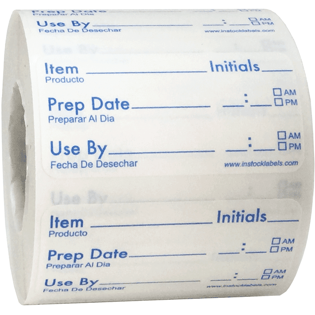 Dissolvable Shelf Life Food Prep Rotation Labels, 1 x 2 Inches in Size ...