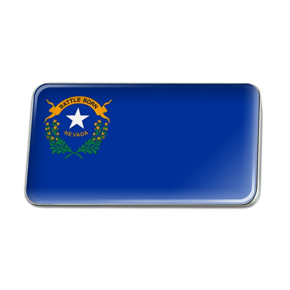 Nevada State Flag Metal Rectangle Lapel Hat Pin Tie Tack Pinback ...