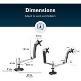 Vari Adjustable Dual-Monitor Arm - Desk Mount for 27 inch Screens, 19.8 ...