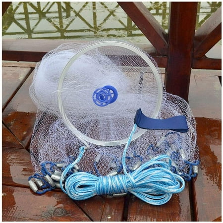 Fishing Nets, Fish Cast Net,American Hand Throw Fish Nets Casting Sinker Net Bait Trap Catch ...