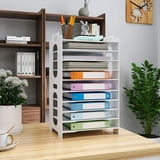 Natwind 10-Tier Office Paper Organizer for Desk: Folder Copy Supplies ...