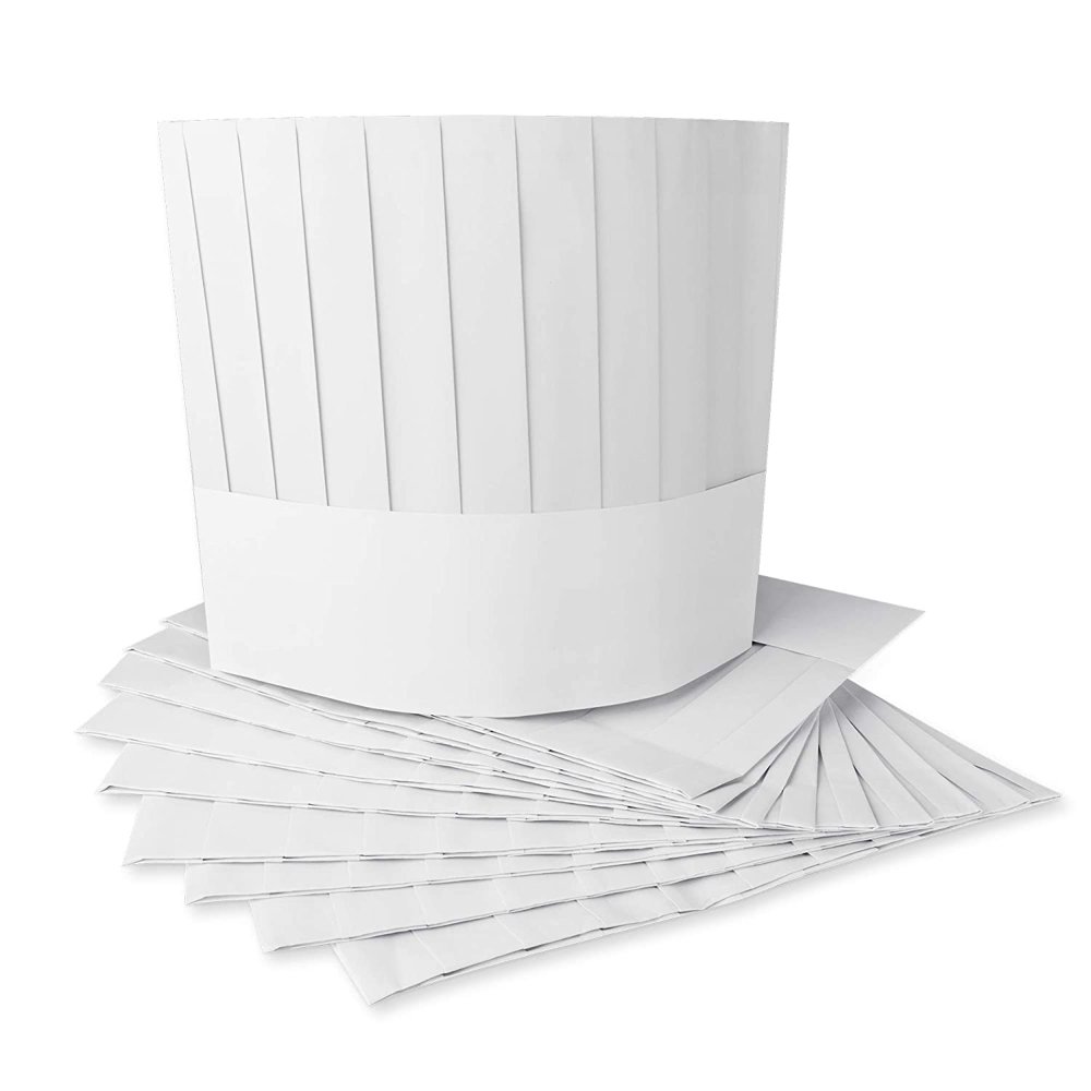 Disposable 9 Paper Chef Tall Hat Set For Home Kitchen Food disposable-9-paper-chef-tall-hat-set-for-home-kitchen-food