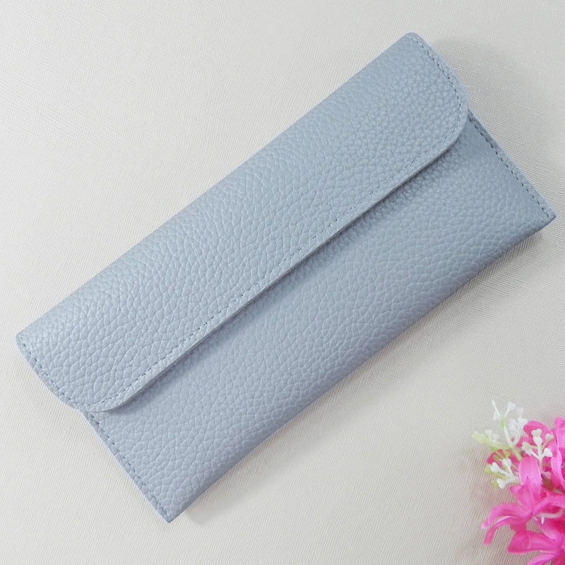 Ladies Long Wallet Thin Student Wallet Light Blue - Walmart.com